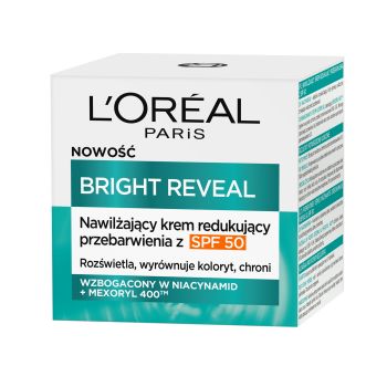 L'OREAL BRIGHT REVEAL DARK SPOT HYDRATING SPF50 veido kremas, 50 ml ...