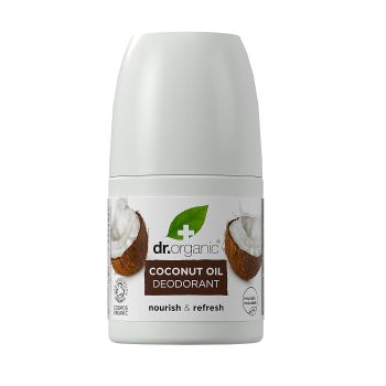 DR.ORGANIC COCONUT OIL rutulinis dezodorantas, 50 ml - Eurokos