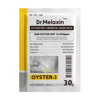 DR.MELAXIN OYSTER PEP-3 RENEWAL veido kaukė, 30 g - Eurokos