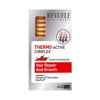 REVUELE THERMO-ACTIVE COMPLEX plaukų skystis ampulėse (8 x 5 ml) - Eurokos