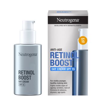 NEUTROGENA RETINOL BOOST SPF 15 dieninis veido kremas, 50 ml - Eurokos