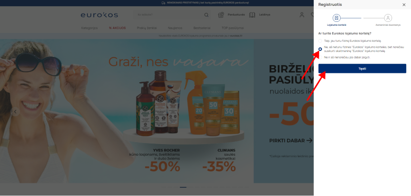 Skaitmeninės kortelės sukūrimo instrukcija | Eurokos.lt